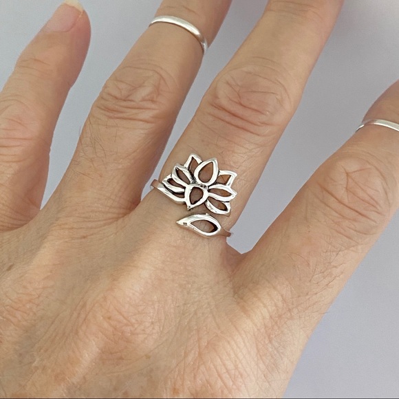 Jewelry | Top Seller Sterling Silver Lotus Flower Ring | Poshmark